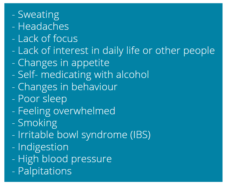 Signs and Symptoms of stress | Fatigue Wellbeing Hub